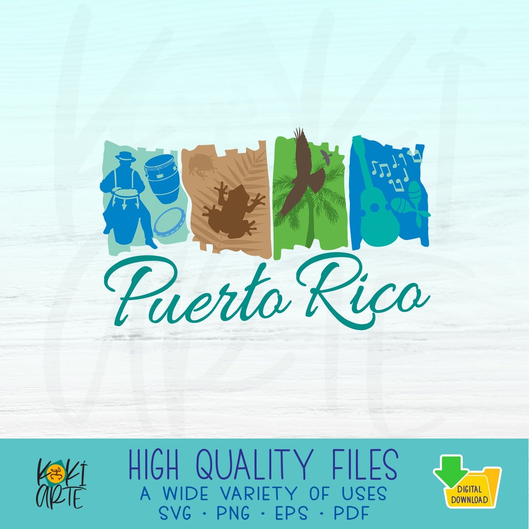 Boricua Pride Icons, Downloadable High Quality Files for Vinyl Cutting ...