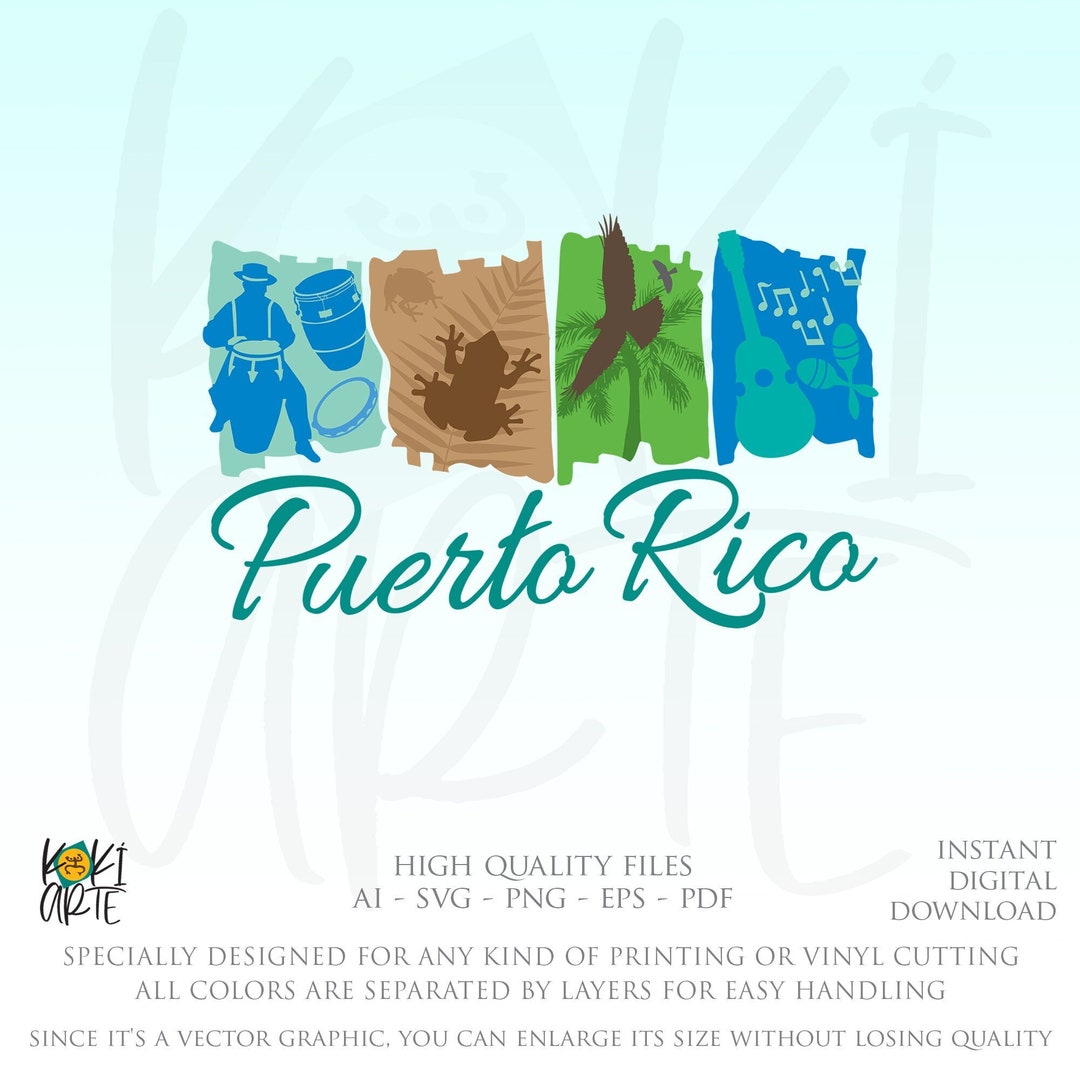 Boricua Pride Icons, Downloadable High Quality Files, Vinyl Cutting ...