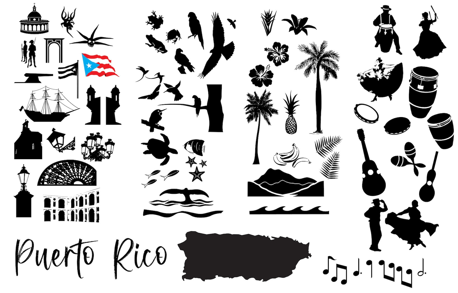 Puerto Rico Art Bundle Svg Taino Svg Puerto Rico Svg Garita - Etsy ...