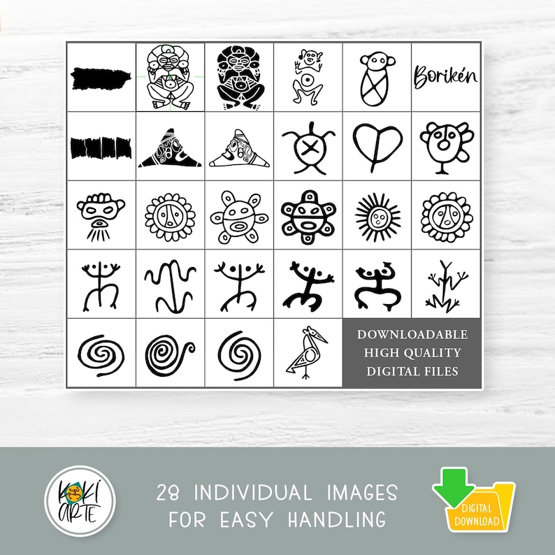 Taino Symbols Clipart Bundle | Digital Files | Indigenous Caribbean ...
