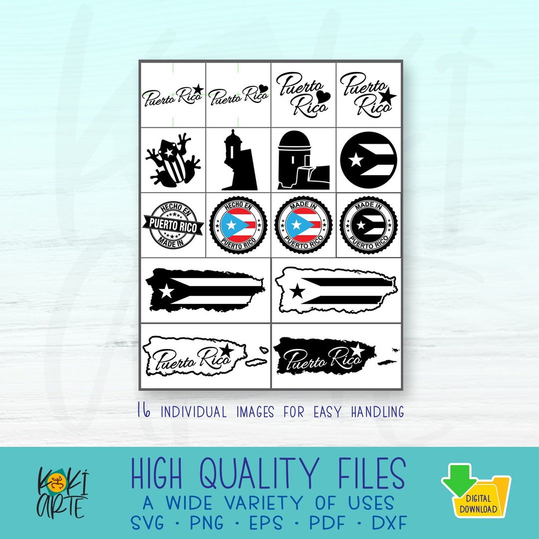 Puerto Rico Bundle, High Quality Digital Download Files for Printing ...