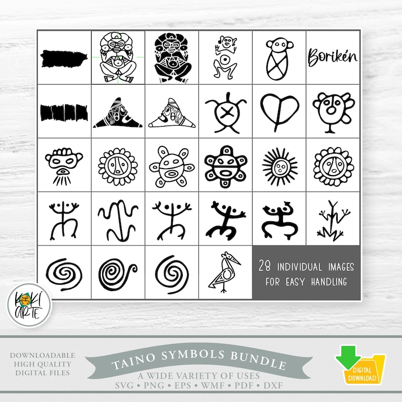 Taino Symbols Clipart Bundle | Digital Files | Indigenous Caribbean ...