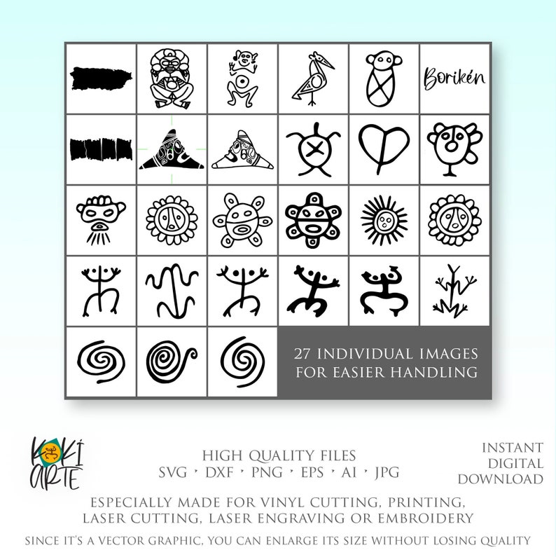 Bundle Taino Svg Boriken Art Bundle Svg Coqui Svg Clipart - Etsy UK