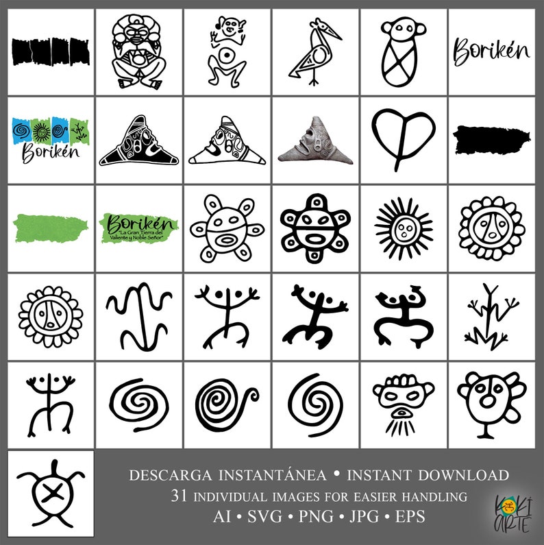 Bundle Taino Svg Boriken Art Bundle Svg Coqui Svg Clipart - Etsy Hong Kong