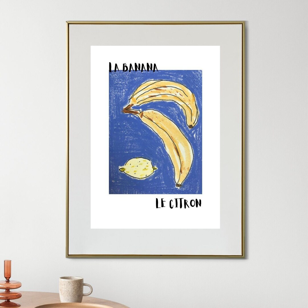 Poster BANANAS Illustration, Print, Wall Design, Kitchen Decor DIN A4 ...