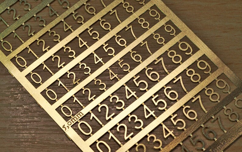 PE Numbers: 4mm & 5mm - All Scales - Photo-etch (matho Models 80007) - Etsy