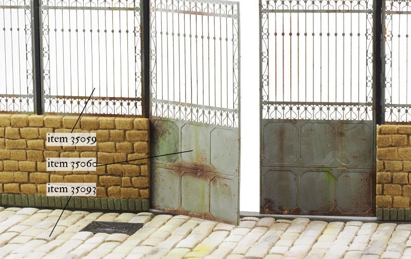 Metal Fence Set B - Gate - 1:35 Scale - Photo-etch Sheet - Unpainted ...