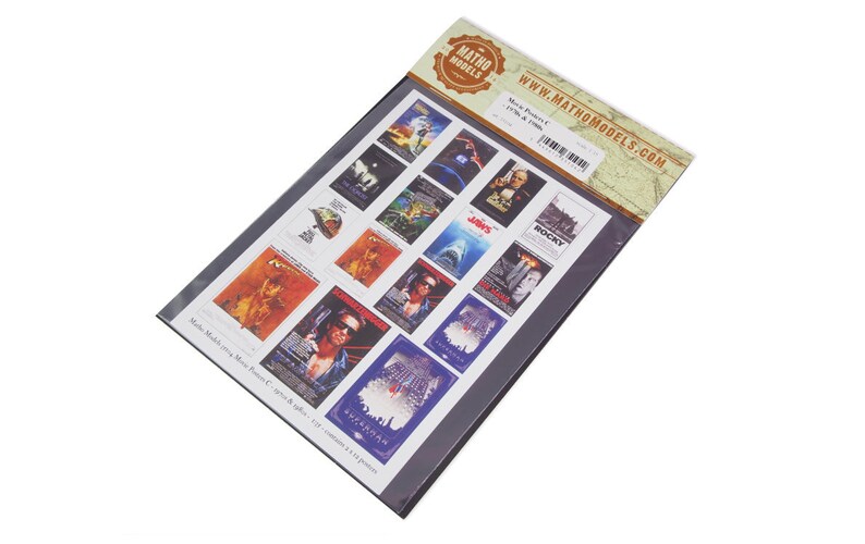 Movie Posters C - 1970s & 1980s - 1:35 Scale - Printed Paper (matho ...