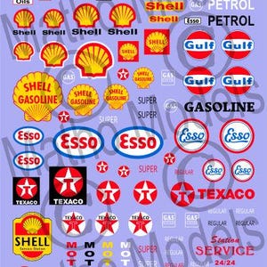 Oil & Gas Station Decals - 1:35 Scale - Waterslide Decals (matho Models ...
