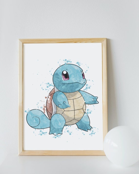 Squirtle Pokemon Digital Watercolor Print Printable - Etsy UK