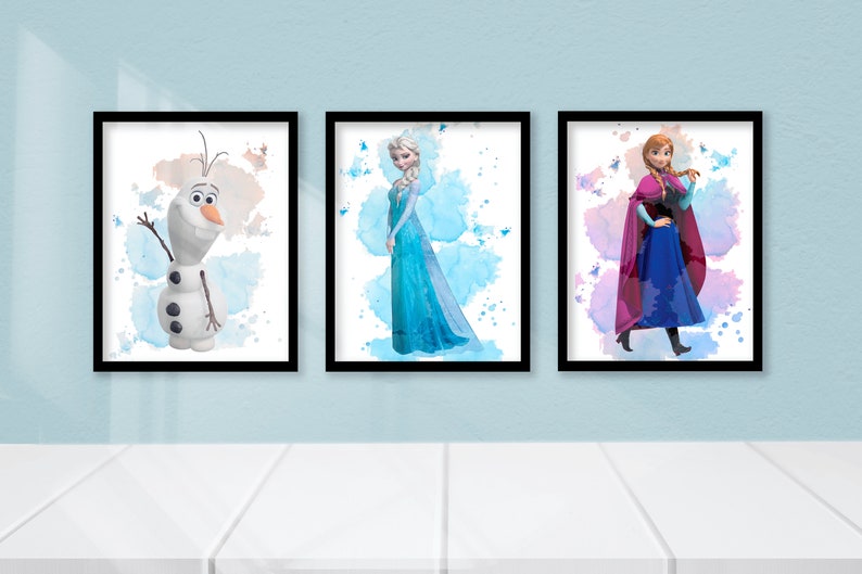 Frozen Inspired Wall Art Disney Princess Poster Digital - Etsy
