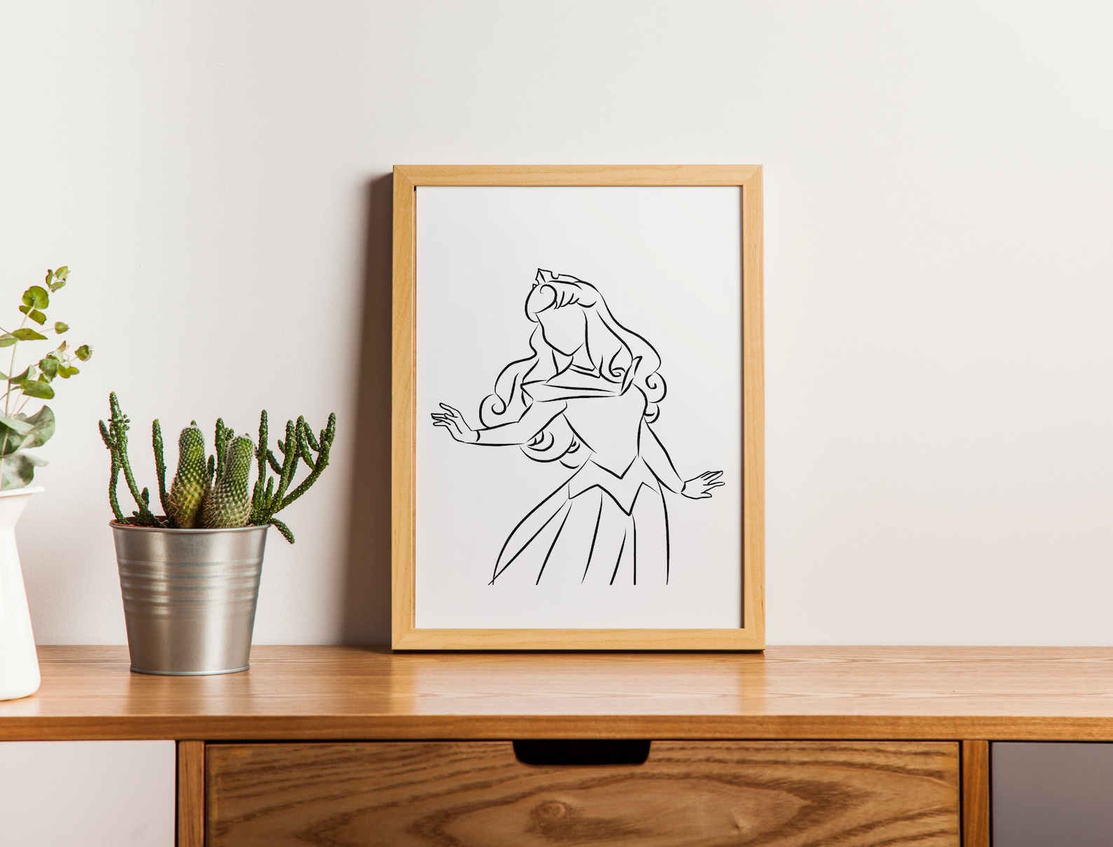 Princess Sleeping Beauty Aurora Printable Wall Art, Children Nursery ...
