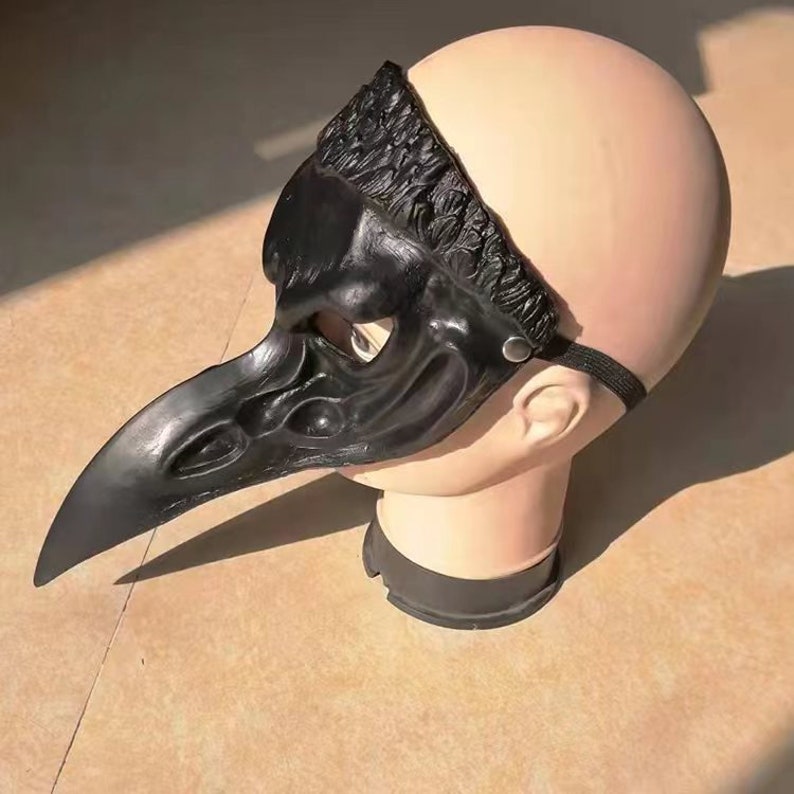 Raven Mask Bird Mask Halloween Masks Black Bird Half Mask - Etsy