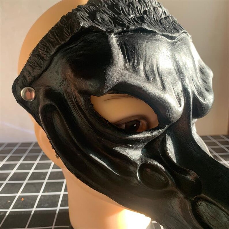 Raven Mask Bird Mask Halloween Masks Black Bird Half Mask - Etsy