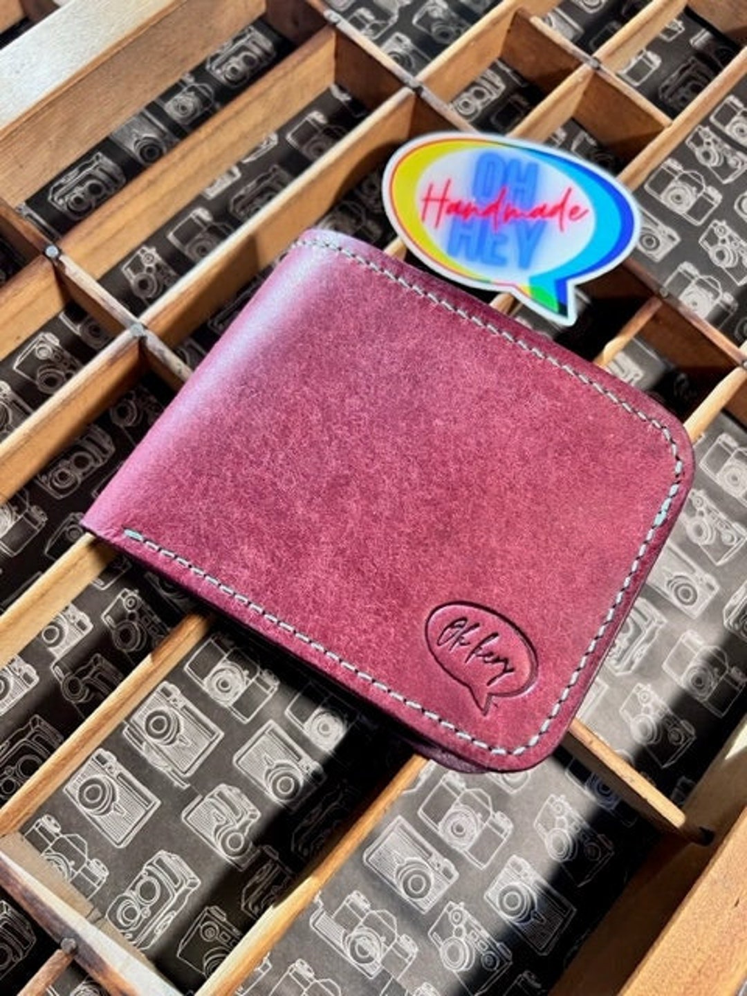 Handmade Leather Bi-fold Wallet - Etsy