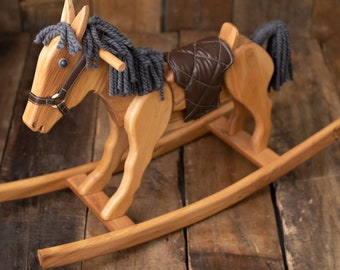 Wooden Rocking Horse - Etsy