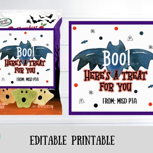 Editable Halloween Favor Tags Boo Gift Tags Costume Party Trick or ...