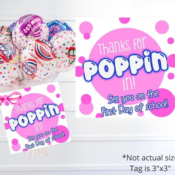 Back to School Lollipop Tag - Etsy