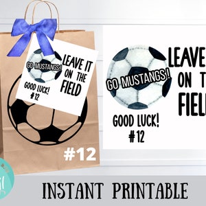 Editable- Soccer Good Luck Game Day Gift Tag, Sports Team Good Luck ...