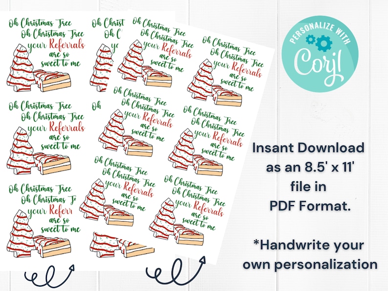 Editable Printable Little Debbie Christmas Tree Christmas - Etsy