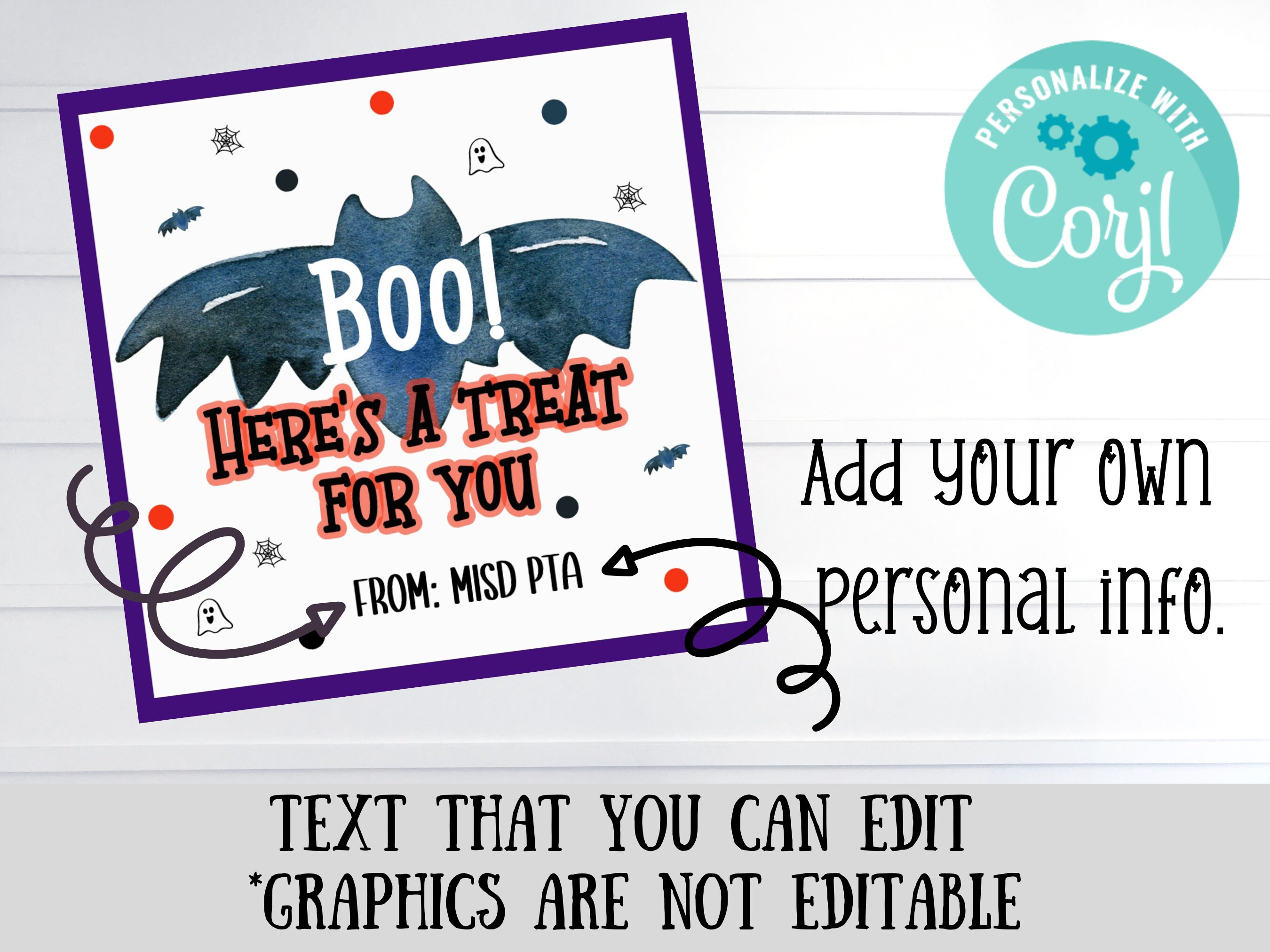 Editable Halloween Favor Tags Boo Gift Tags Costume Party Trick or ...