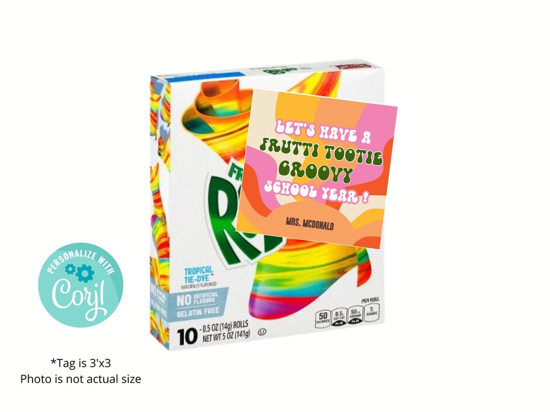 Retro Fruit by the Foot- Back to School Student Gift Tag- Digital ...