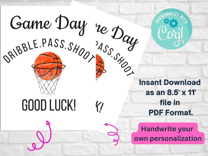 Editable Printable-basketball Game Day Locker Sign, Hotel Team Sign ...