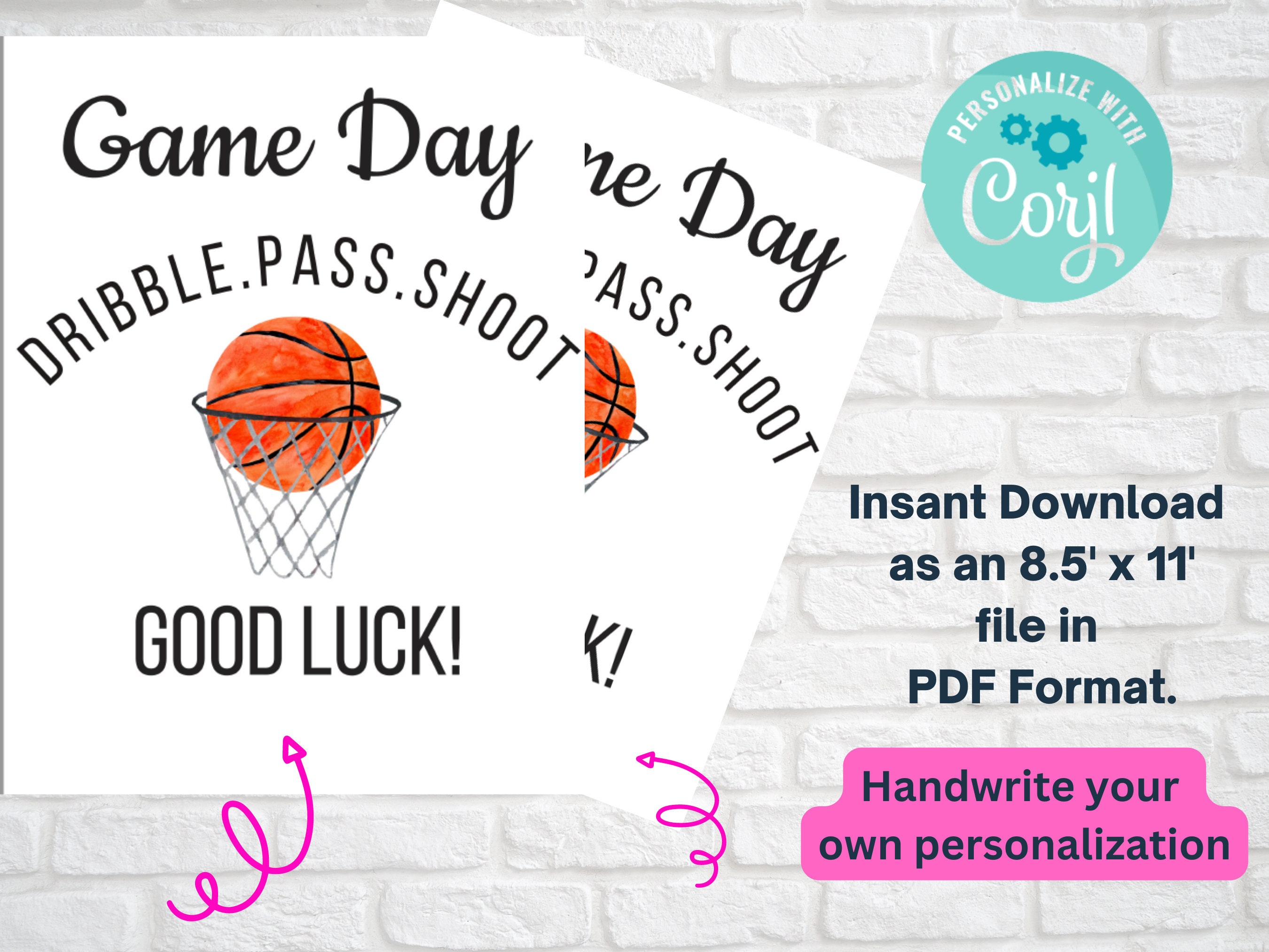 Editable Printable-basketball Game Day Locker Sign, Hotel Team Sign ...