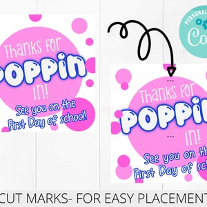 Back to School Lollipop Tag, Teacher Gift (printable) - Etsy