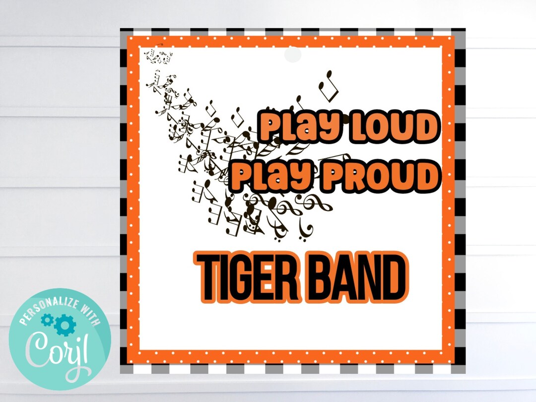 Editable- Marching Band Game Day Gift Tag, Marching Band Contest Gift ...