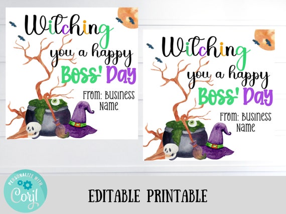 Happy Boss' Day Gift Tag Printable Best Boss Gift Favor - Etsy