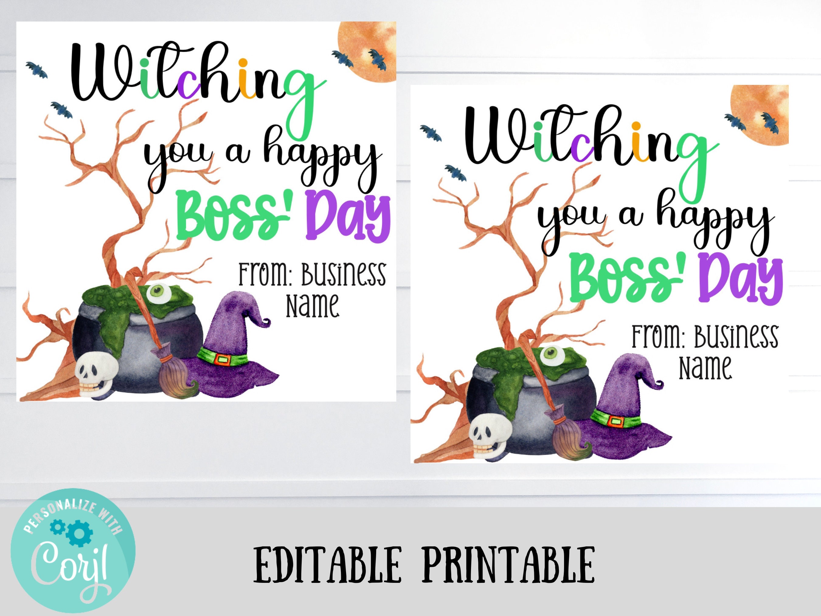 Happy Boss' Day Gift Tag Printable Best Boss Gift Favor Boss' Day Gift ...