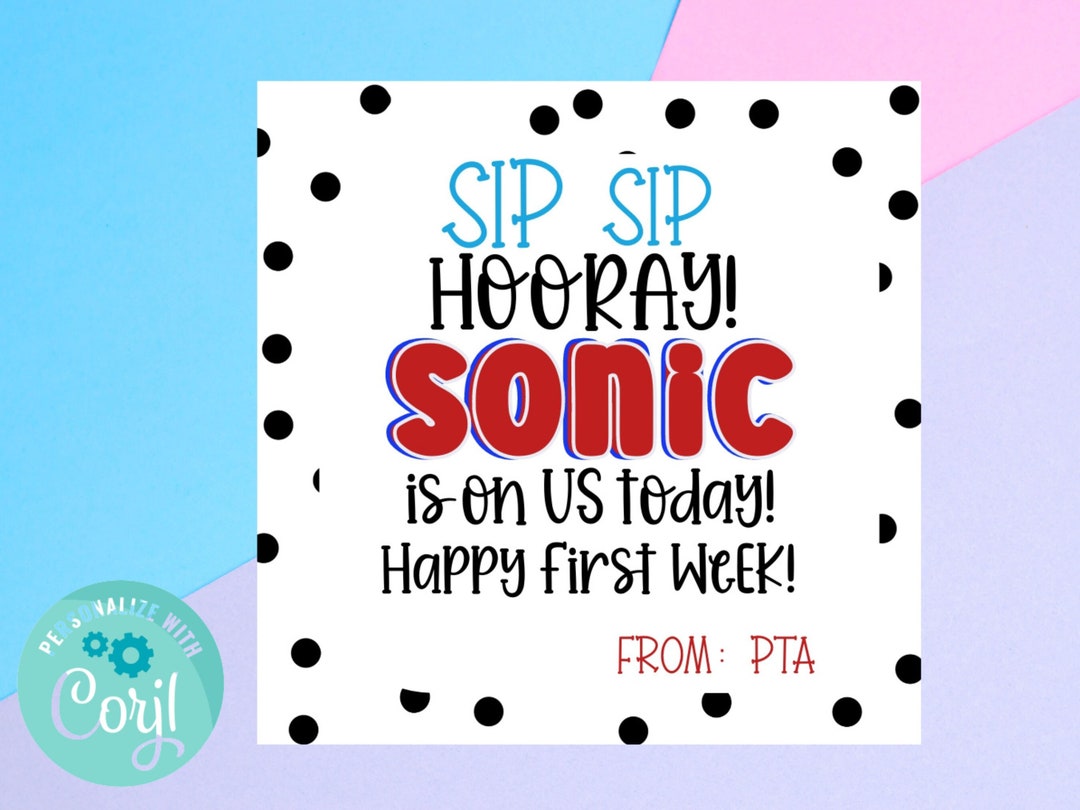 Sip Sip Hooray Gift Tag, Teacher Appreciation, First Week of School Tag ...