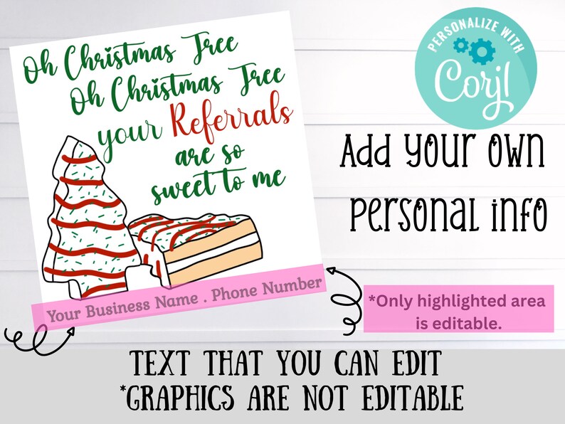 Editable Printable Little Debbie Christmas Tree Christmas - Etsy