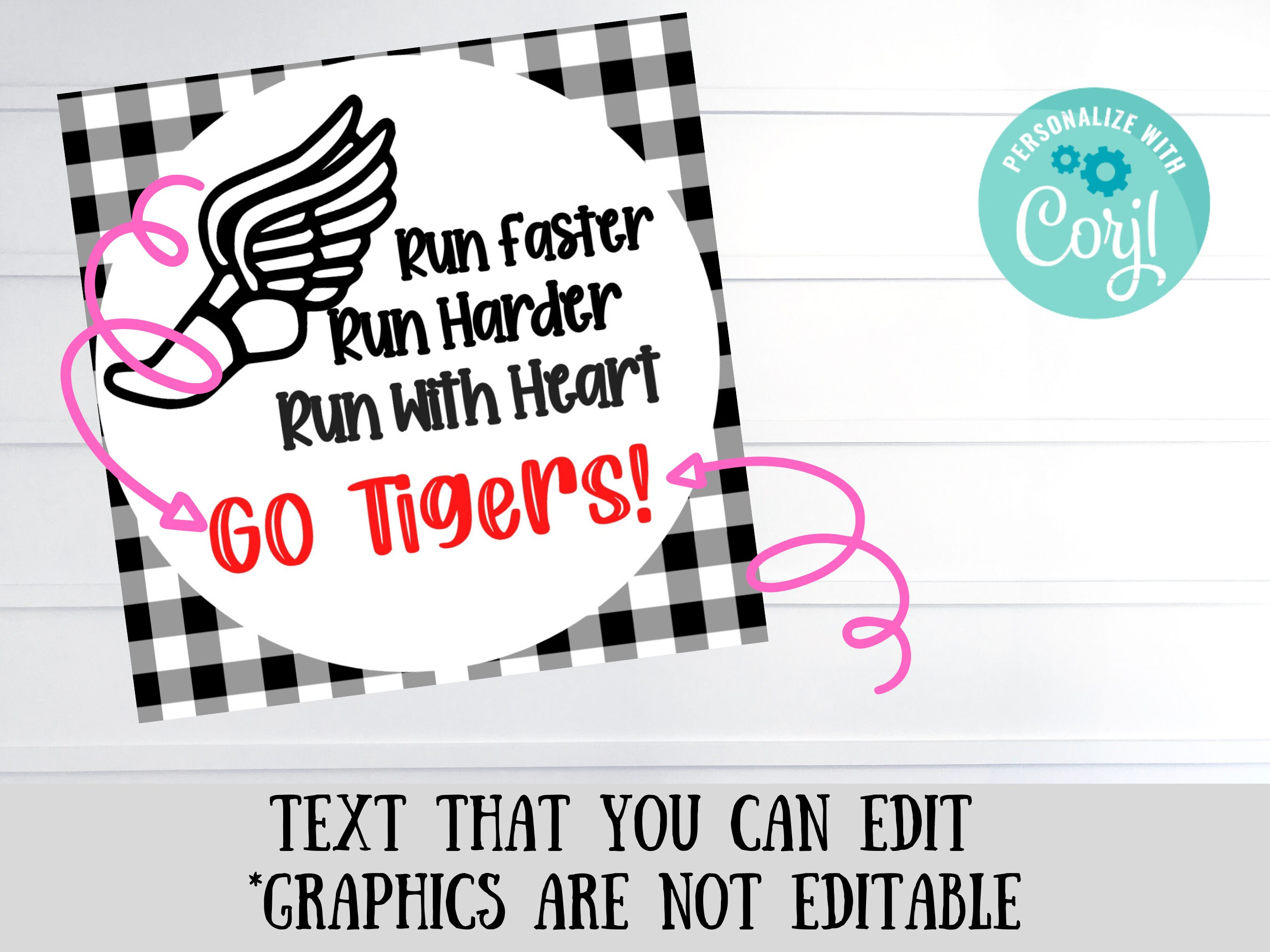 Cross Country Runner Gift Tags, Cross Country Team Gift Bags, Cross ...