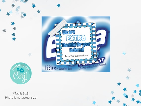We Are EXTRA Thankful for You Gum Gift Tags Printable - Etsy