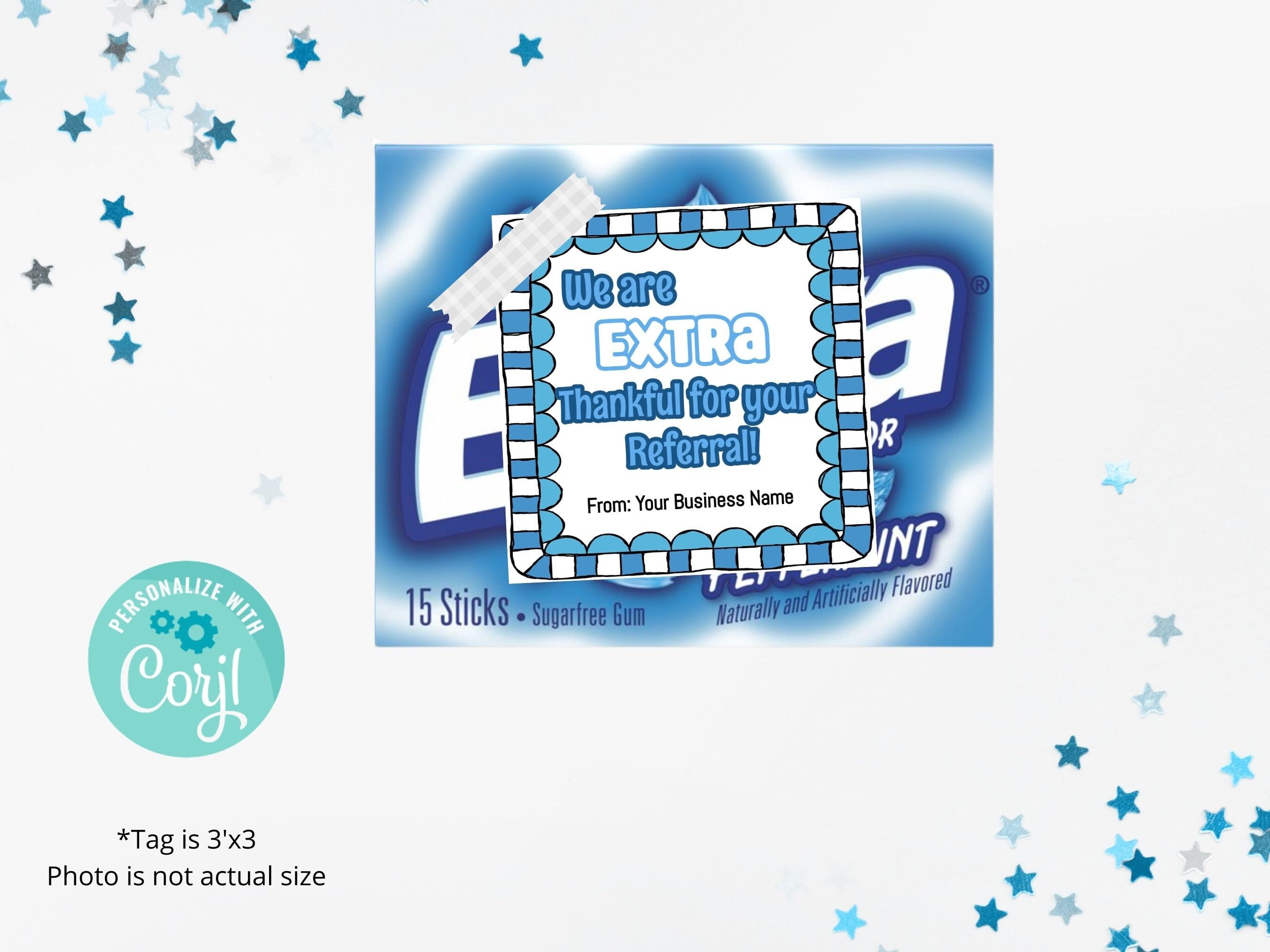 We Are EXTRA Thankful for You- Gum Gift Tags- Printable Digital ...