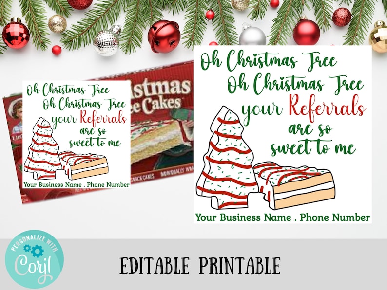 Editable Printable Little Debbie Christmas Tree Christmas - Etsy