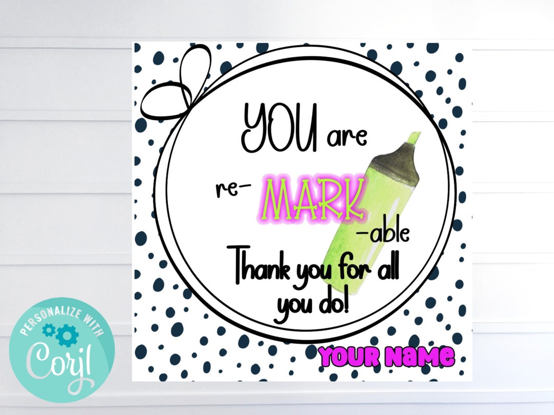 You Are Remarkable- Thank You Card- Employee Thank You- Employee ...
