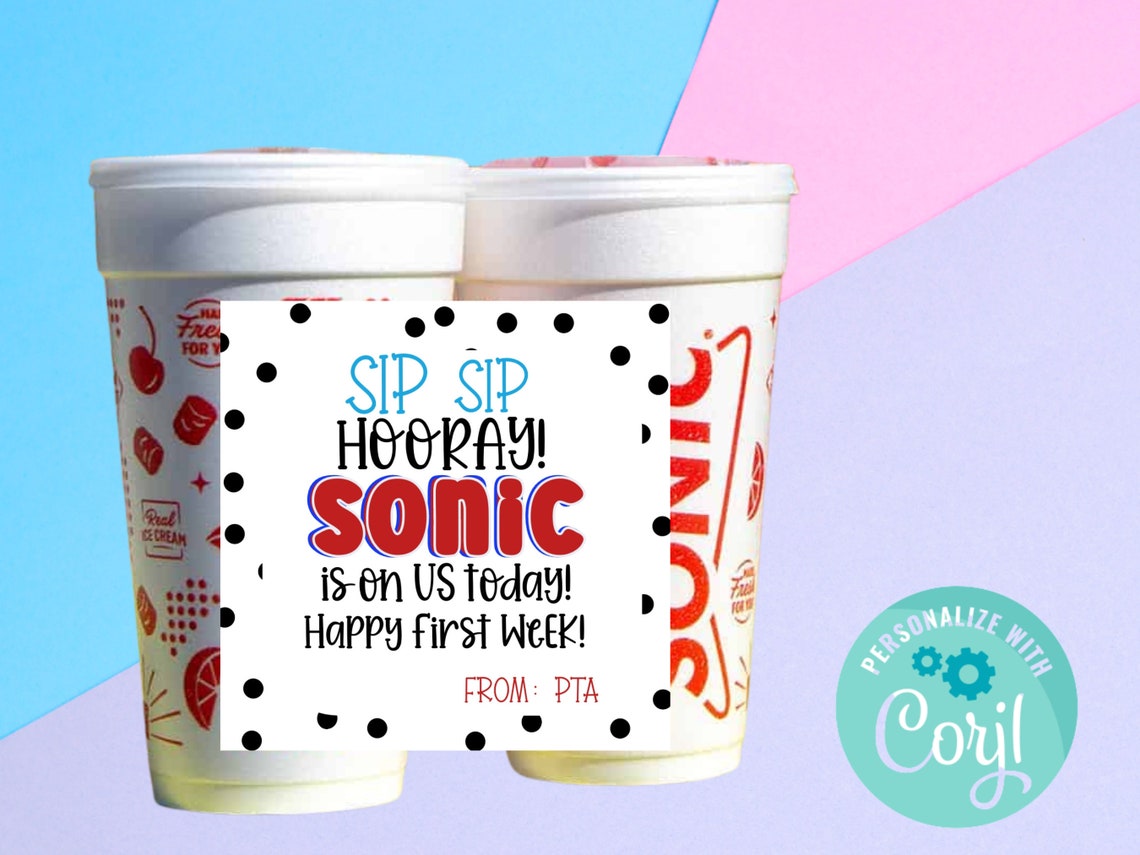 Sip Sip Hooray Gift Tag, Teacher Appreciation, First Week of School Tag ...