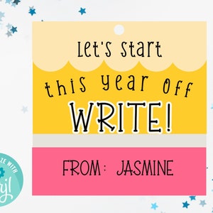 First Day of School Gift Tag, Printable Student Teacher Tag (PDF) - Etsy