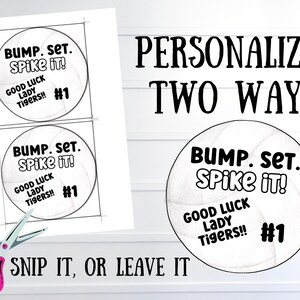 Volleyball Game Day Gift Tag, Volleyball Locker Decoration, Volleyball ...