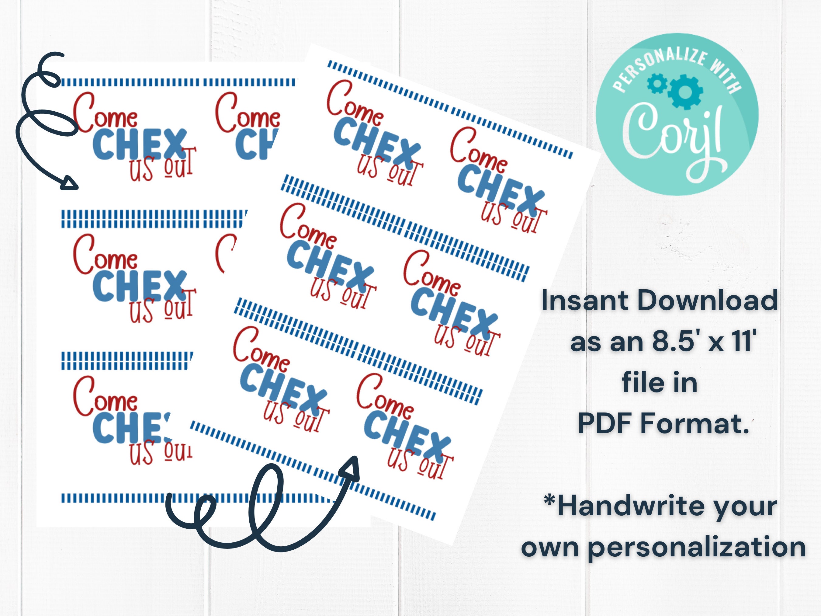 Editable-chex Mix Business Marketing Tag, Business Advertising Gift Tag ...