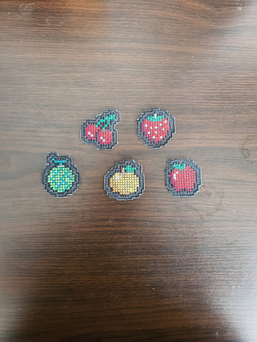 Retro Pixel Game Collection Fruit Bonus Custom Colour Patches - Etsy