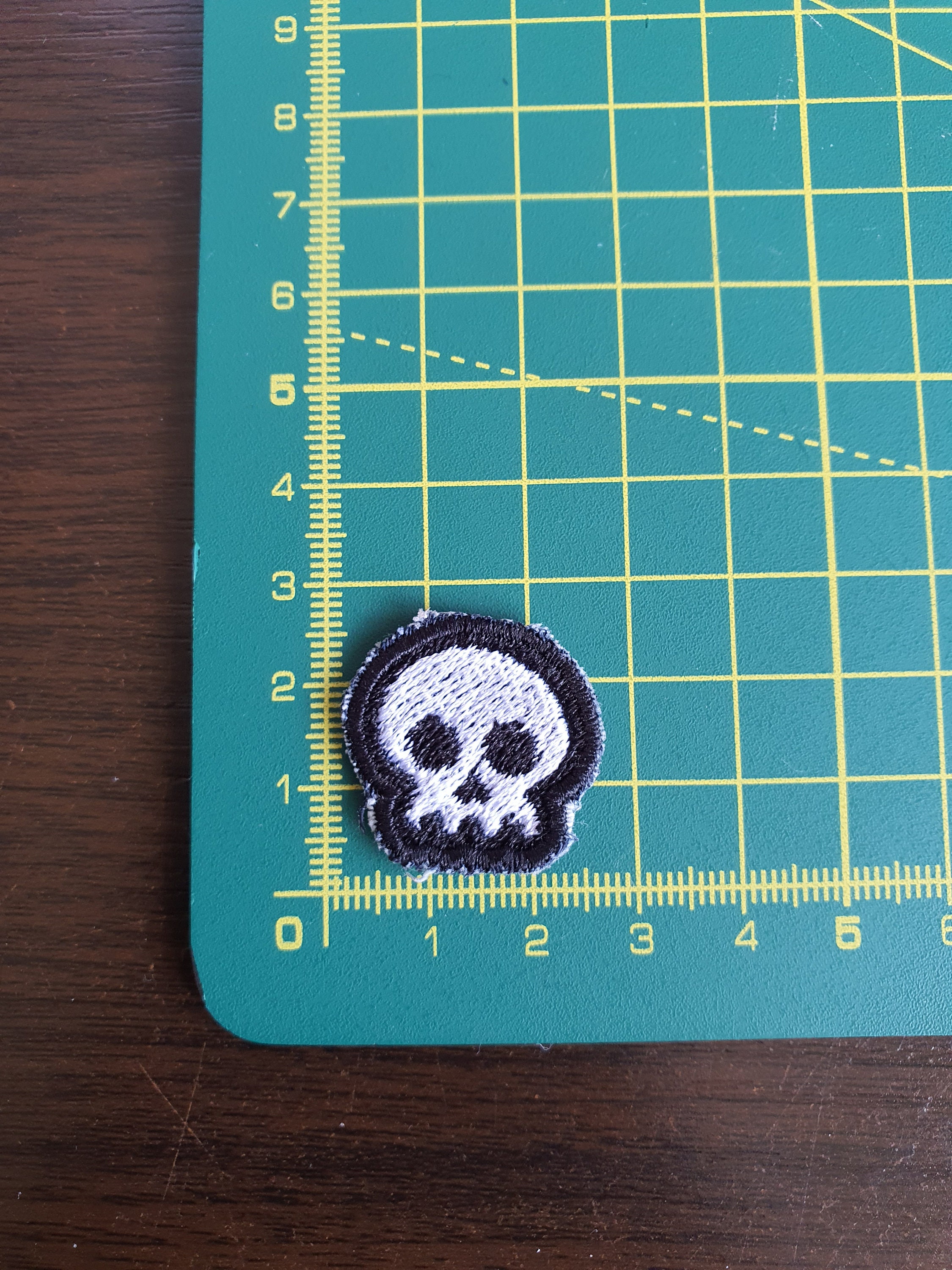 Small Skull Embroidered Patch Iron on Sew on Custom Colour Patches ...