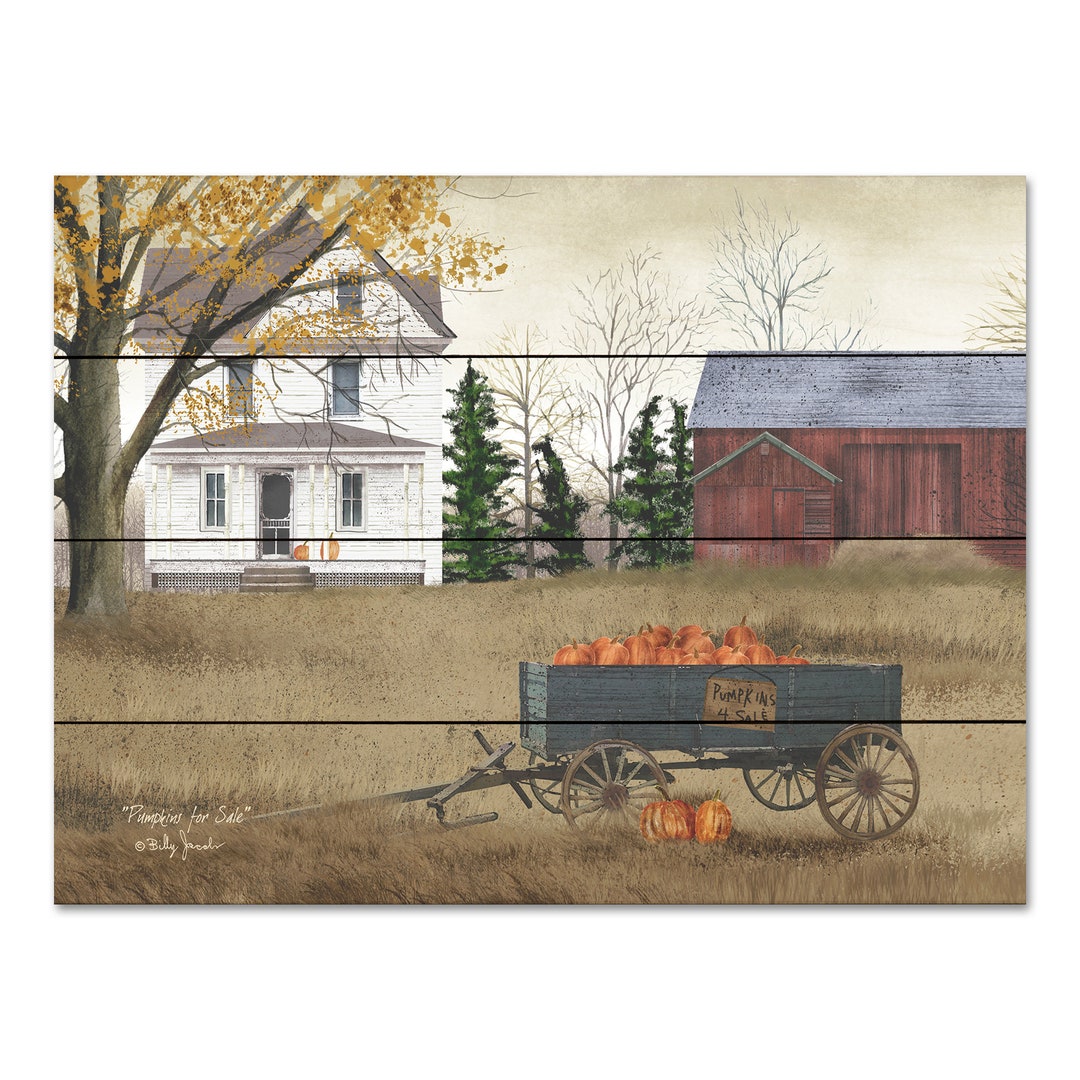 Pumpkins for Sale - Billy Jacobs - 12x16 Pallet Wood Wall Art - Etsy