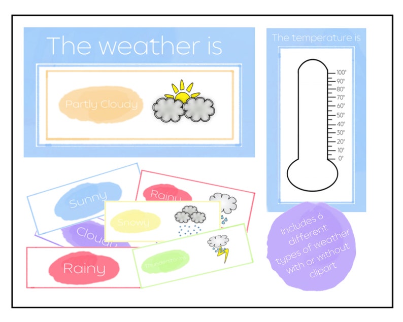 Watercolor Calendar Set for the Classroom - Etsy