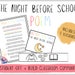 The Night Before School Poem - Gift for Students / Meet the Teacher ...