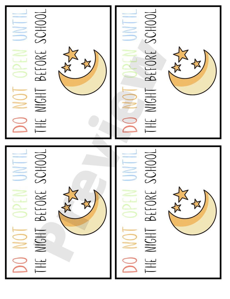 The Night Before School Poem - Gift for Students / Meet the Teacher ...