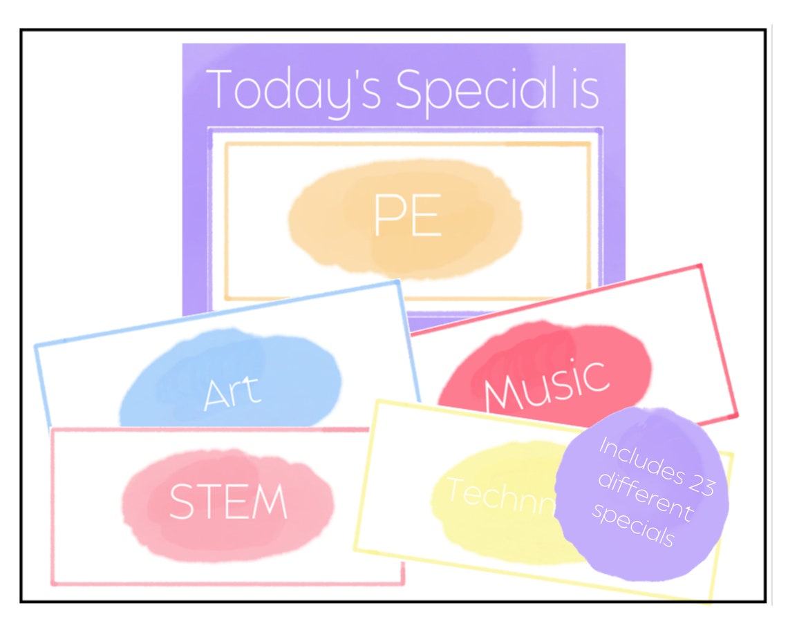 Watercolor Calendar Set for the Classroom - Etsy